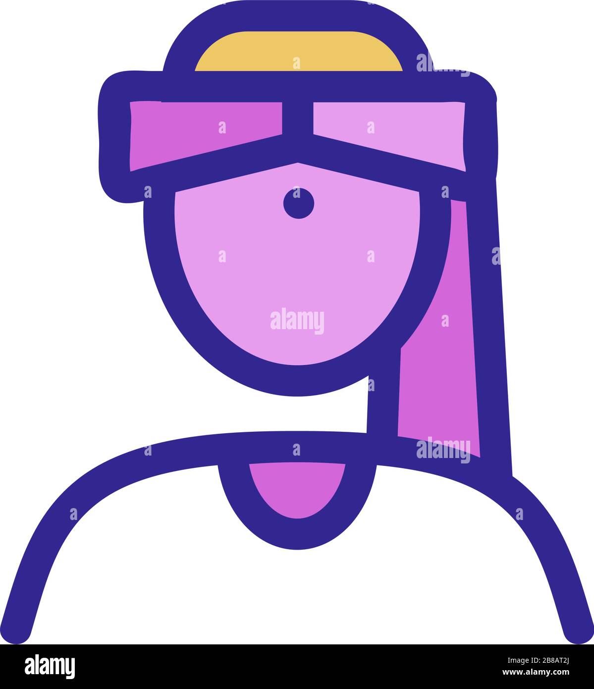 Arab male icon vector outline illustration Stock Vector Image & Art - Alamy