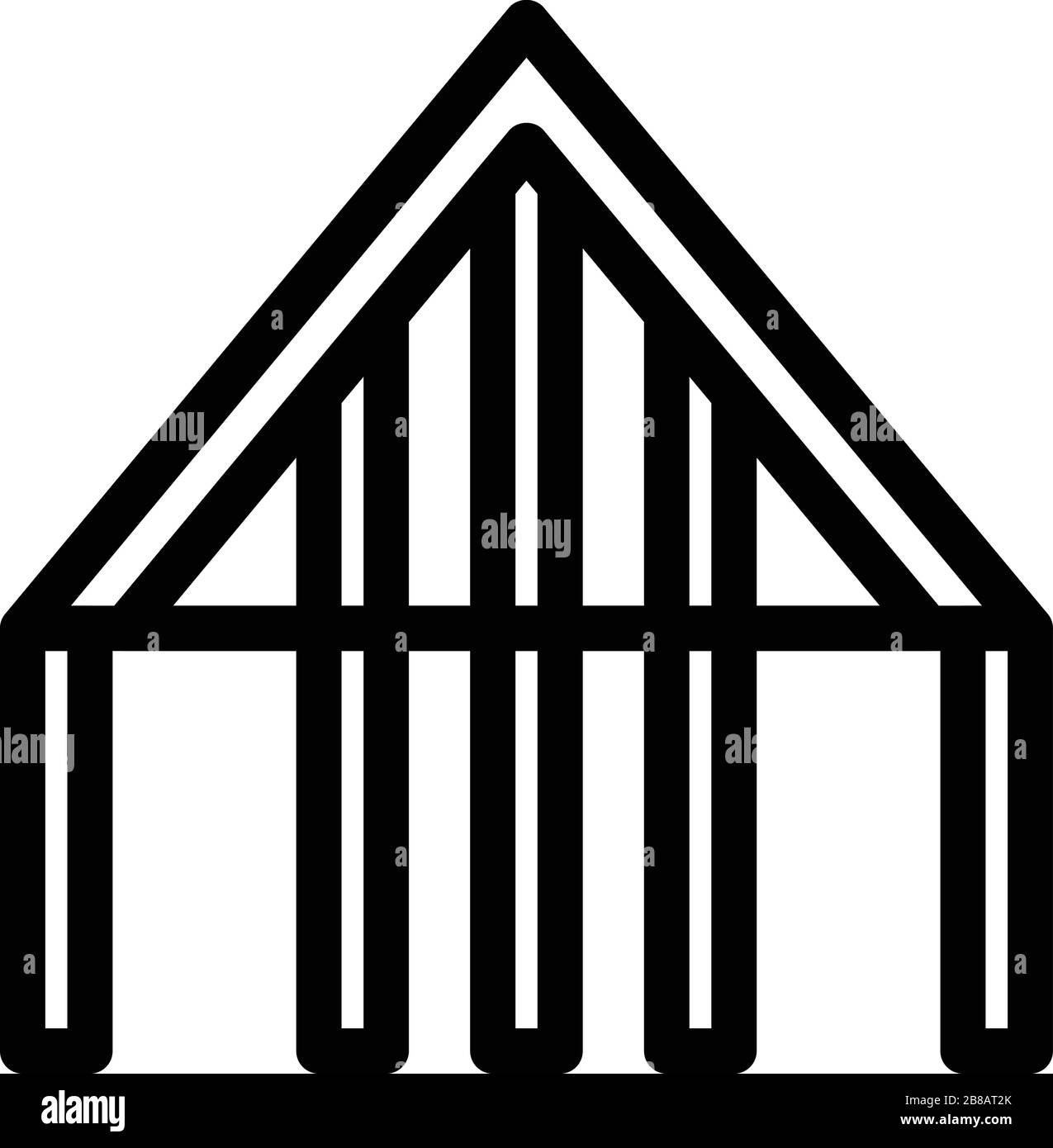 Roof supporting structure icon, outline style Stock Vector Image & Art ...