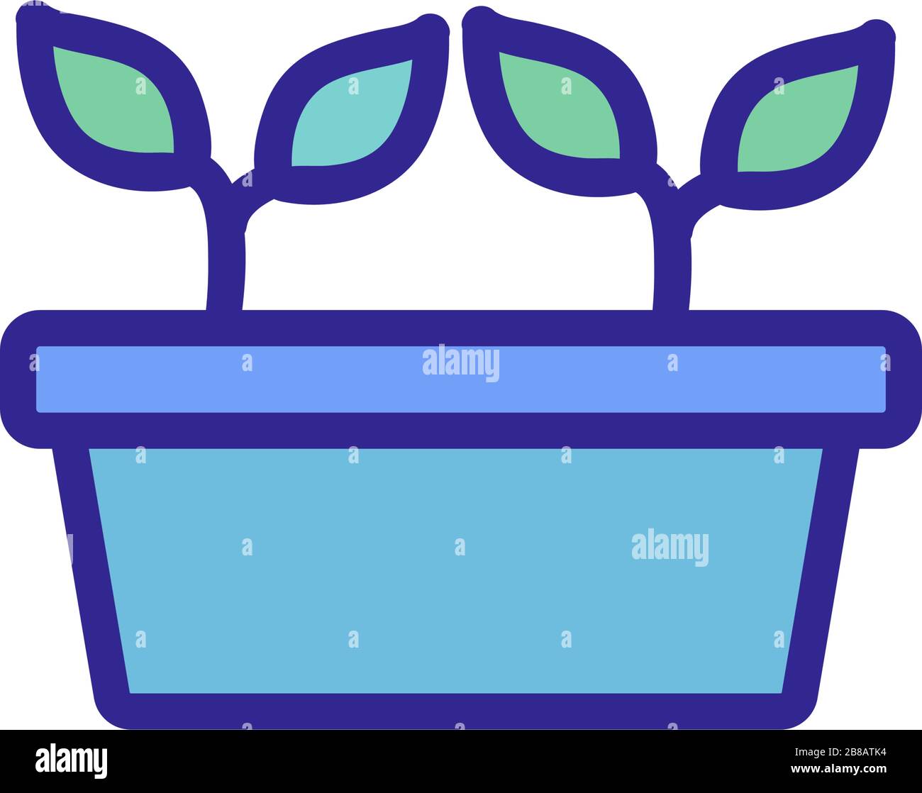 compost plants pot icon vector outline illustration Stock Vector Image ...