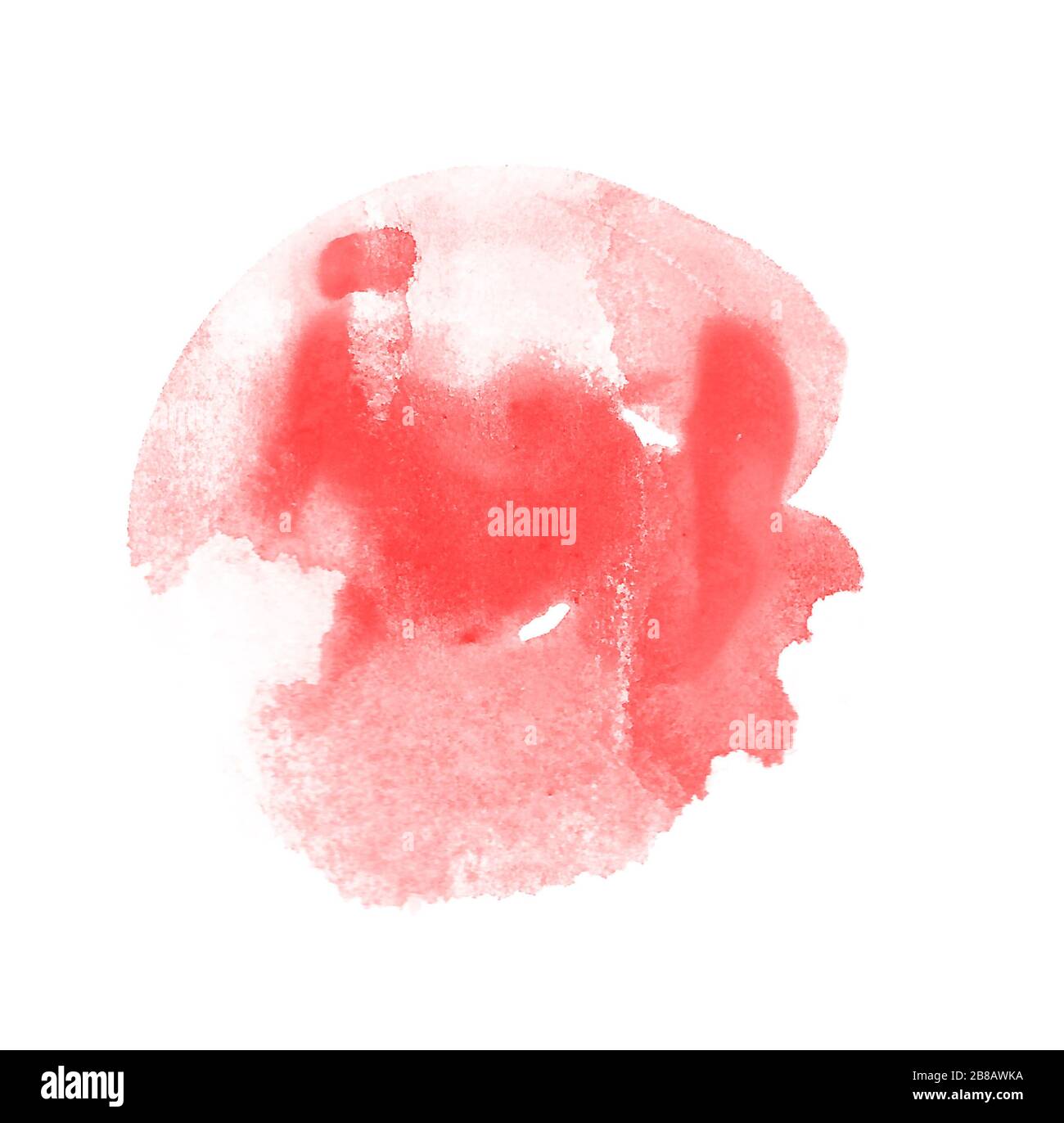 Beautiful red watercolor isolated brush illustration Stock Photo - Alamy