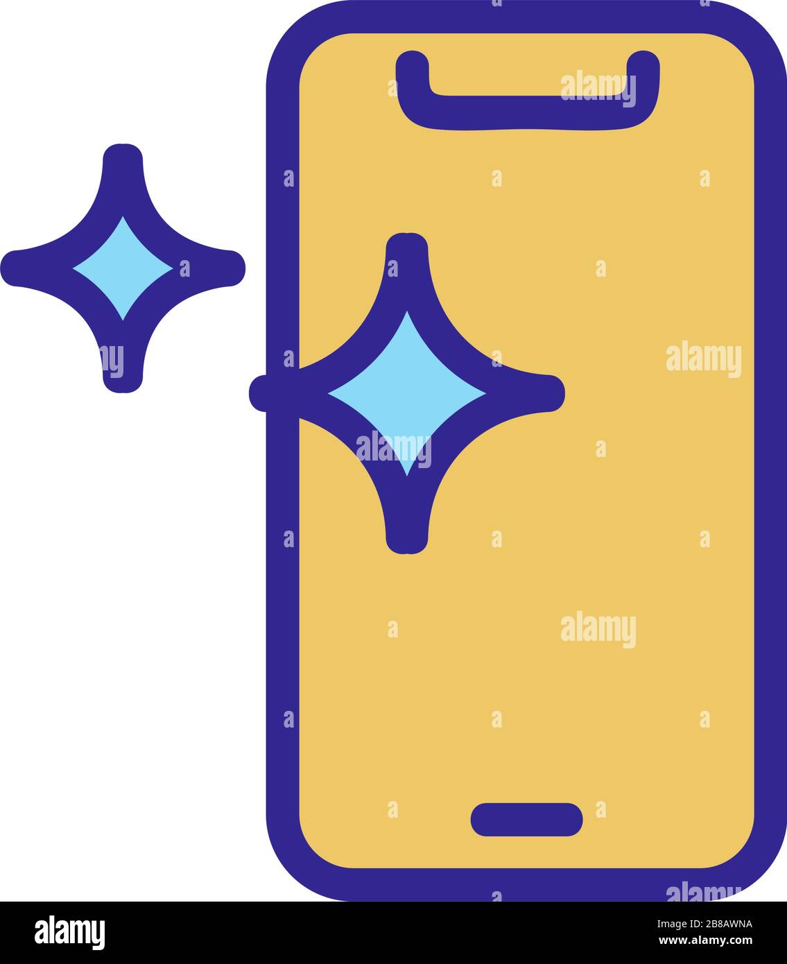 clean phone icon vector outline illustration Stock Vector Image & Art ...