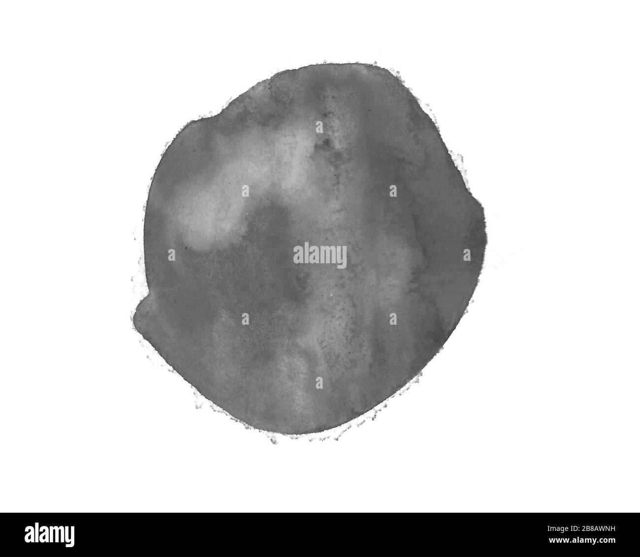 Beautiful black ink circle spot brushes isolated on white Stock Photo ...