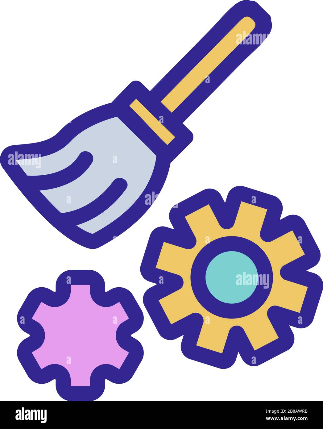 cleaning applications icon vector outline illustration Stock Vector ...