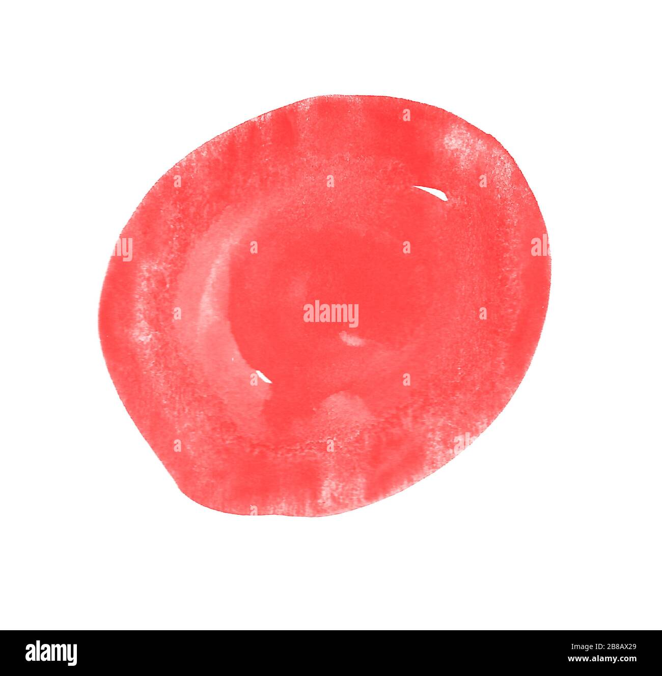 Red circle paint isolated brush illustration. Beautiful red brush for ...