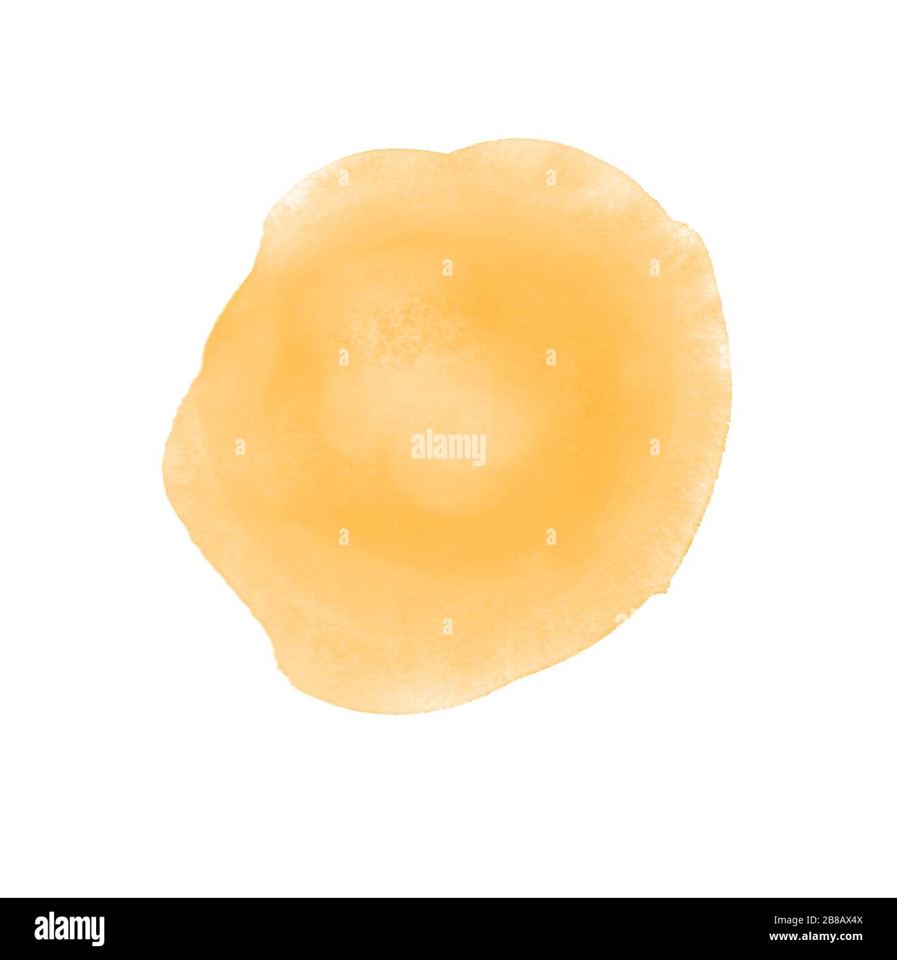 Yellow circle paint blot brush illustration Stock Photo - Alamy