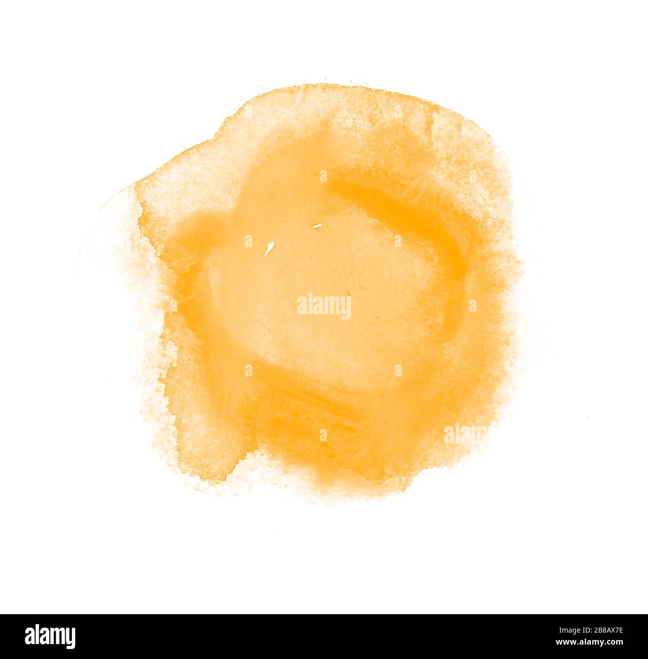 Beautiful yellow paint spot brush Stock Photo - Alamy