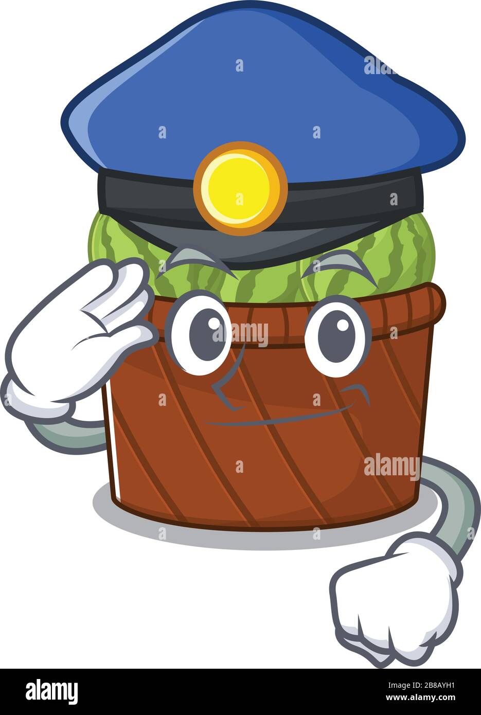 A picture of watermelon fruit basket performed as a Police officer ...