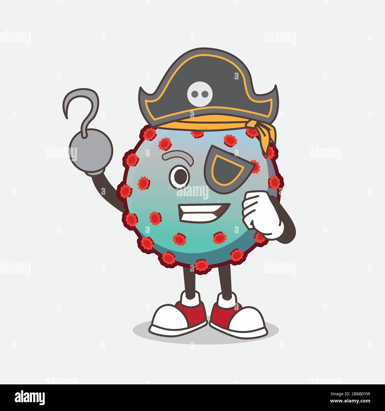 Corona Virus Mascot Character Vector Illustration Stock Vector Image ...