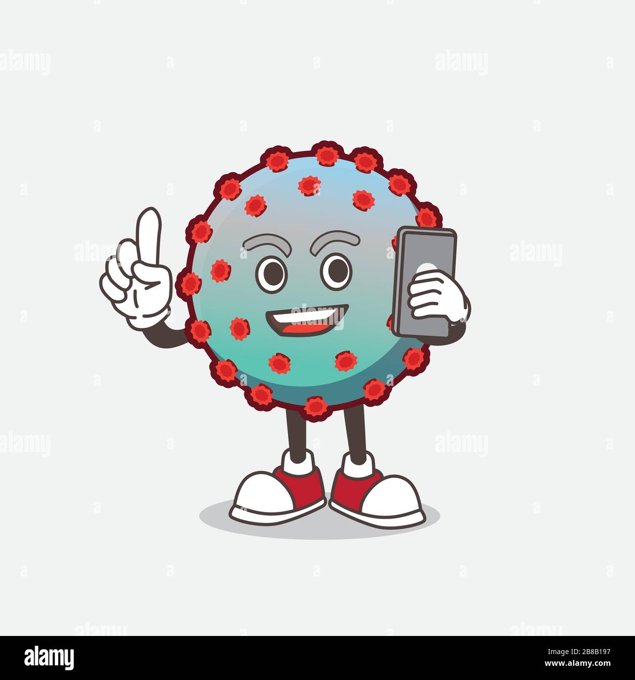 Corona Virus Mascot Character Vector Illustration Stock Vector Image ...