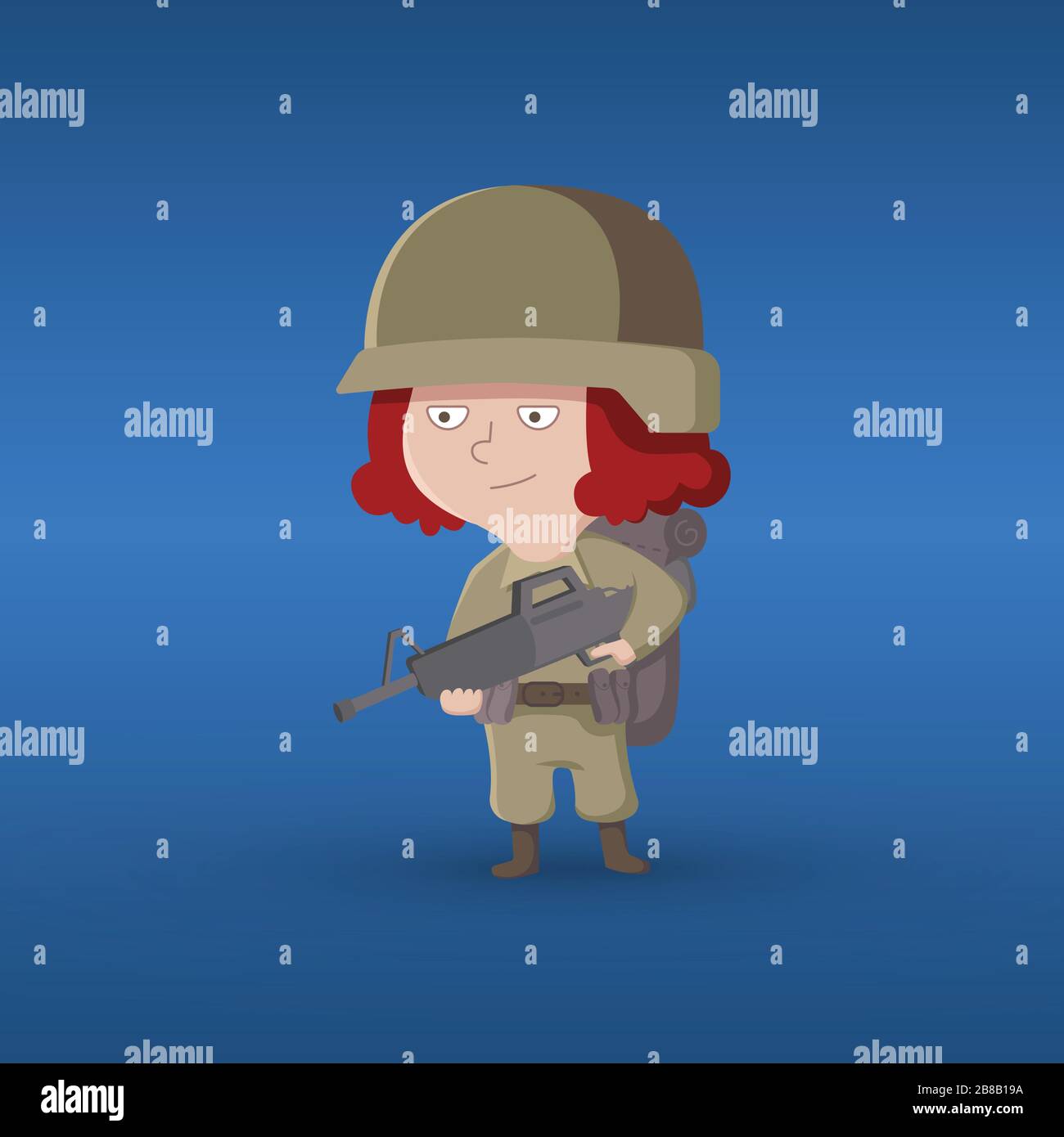 a military baby girl with gun vector Stock Vector Image & Art - Alamy