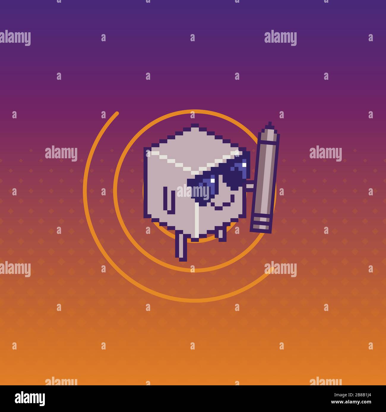 pixel coloring logo and icon vector Isolated image Stock Vector Image ...