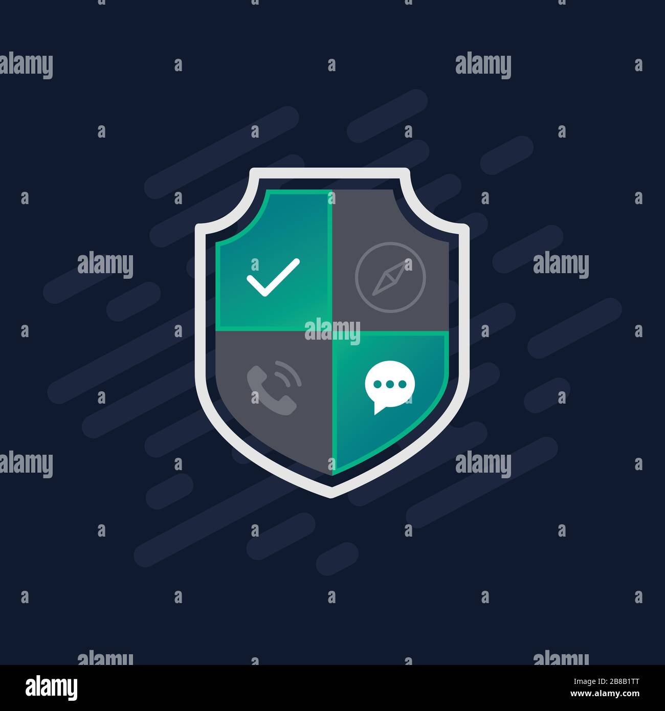 shield protection logo and icon vector Isolated image Stock Vector ...