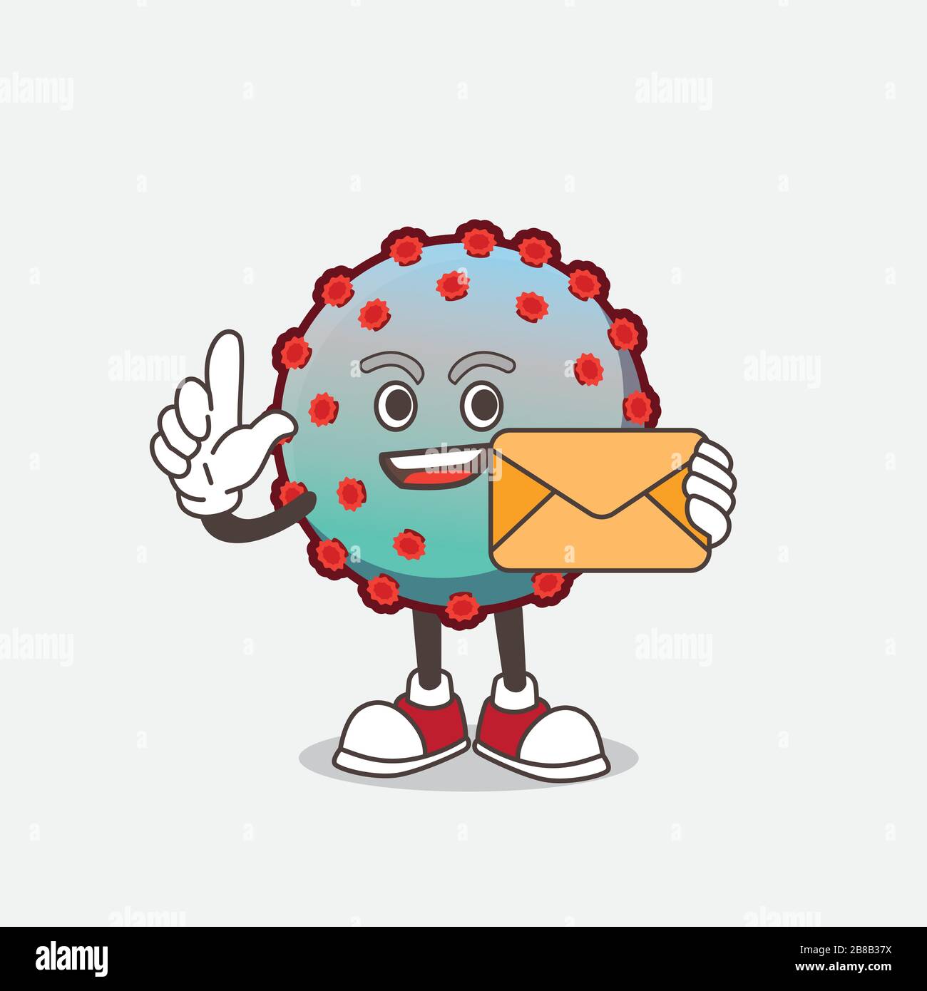 Corona Virus Mascot Character Vector Illustration Stock Vector Image ...