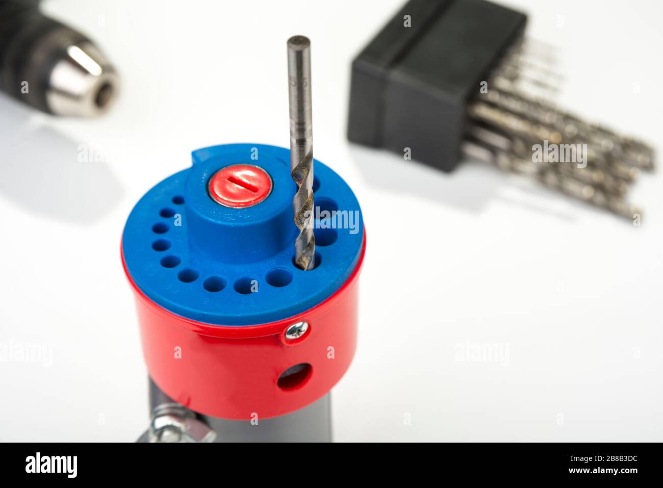 Hobby drill sharpener for home use on a drill machine Stock Photo - Alamy