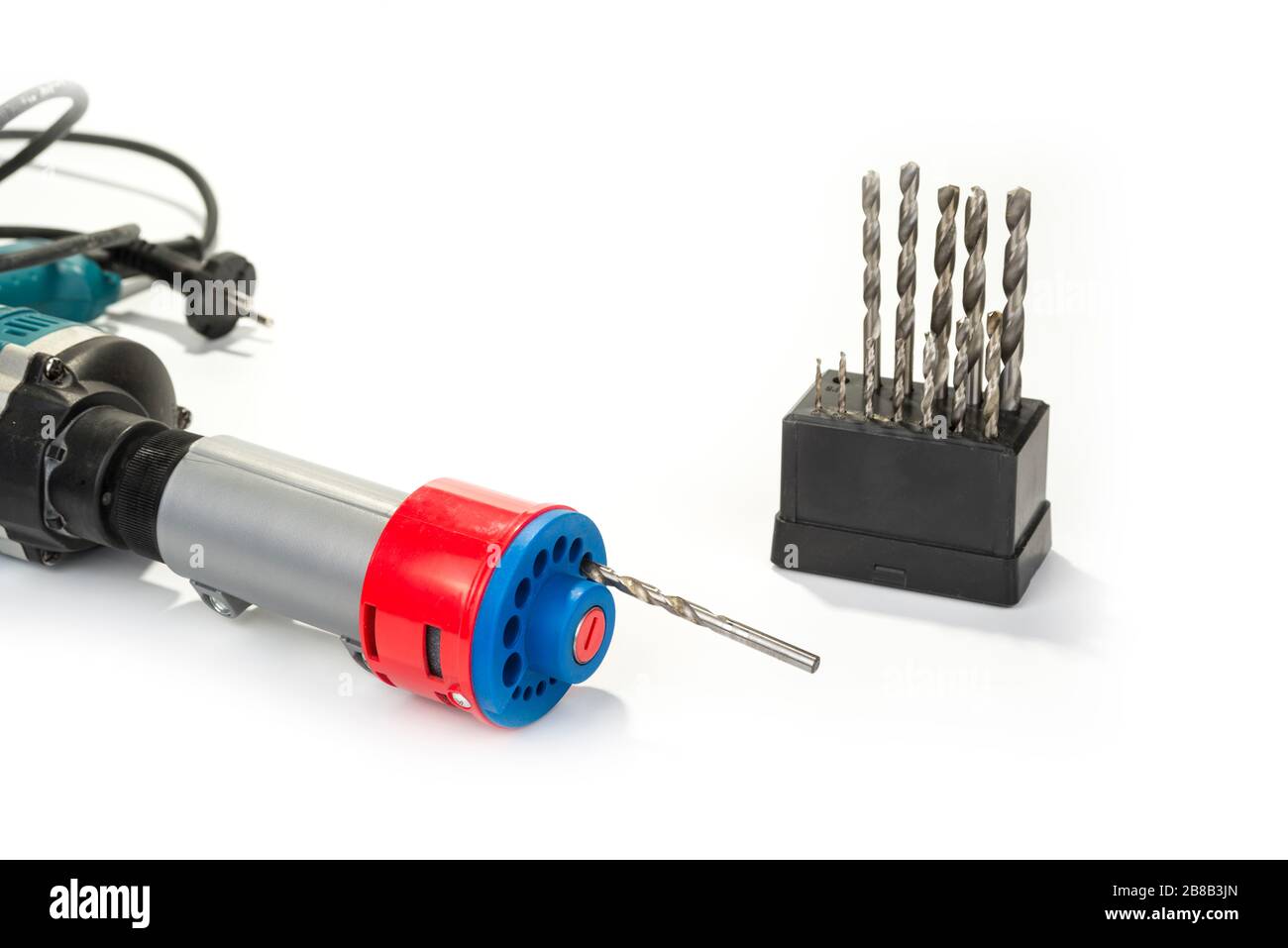 Hobby drill sharpener for home use on a drill machine Stock Photo - Alamy