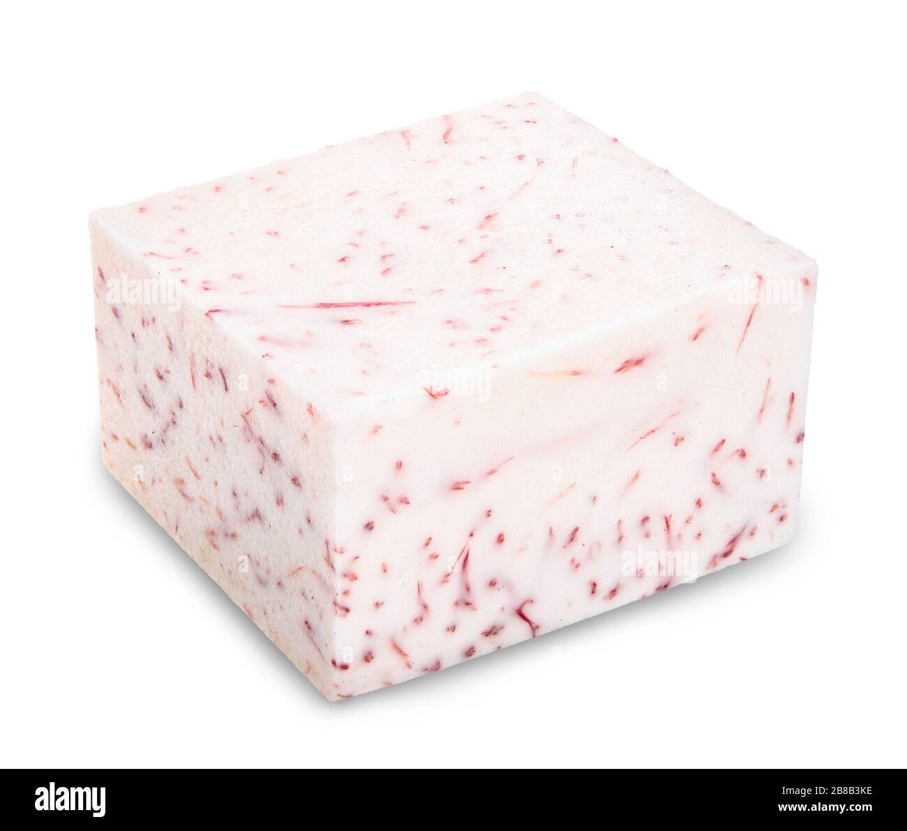 cube taro fruit isolated on white, taro clipping path Stock Photo - Alamy