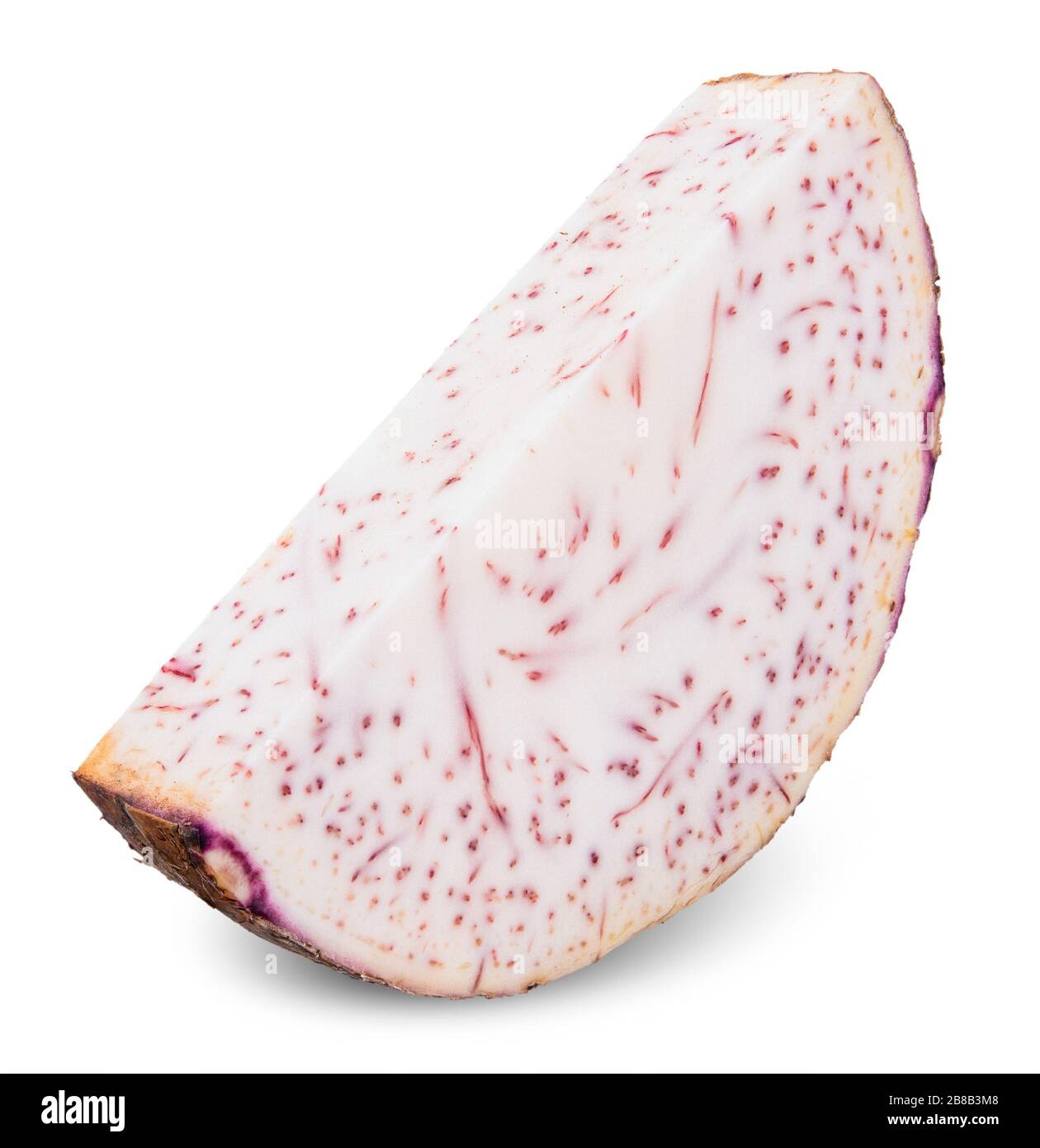 slice taro fruit isolated on white,taro clipping path Stock Photo - Alamy