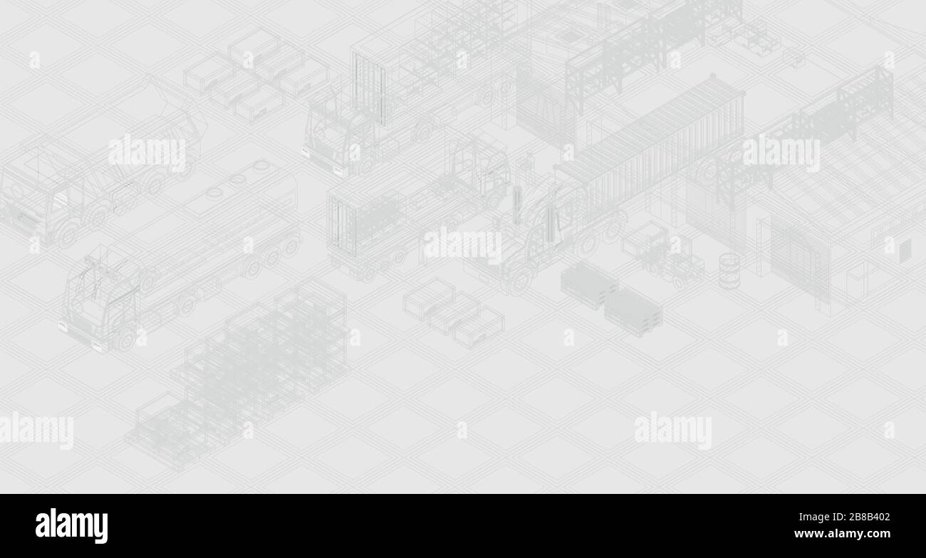 Transparent vector design of modern wireframe for delivery service ...