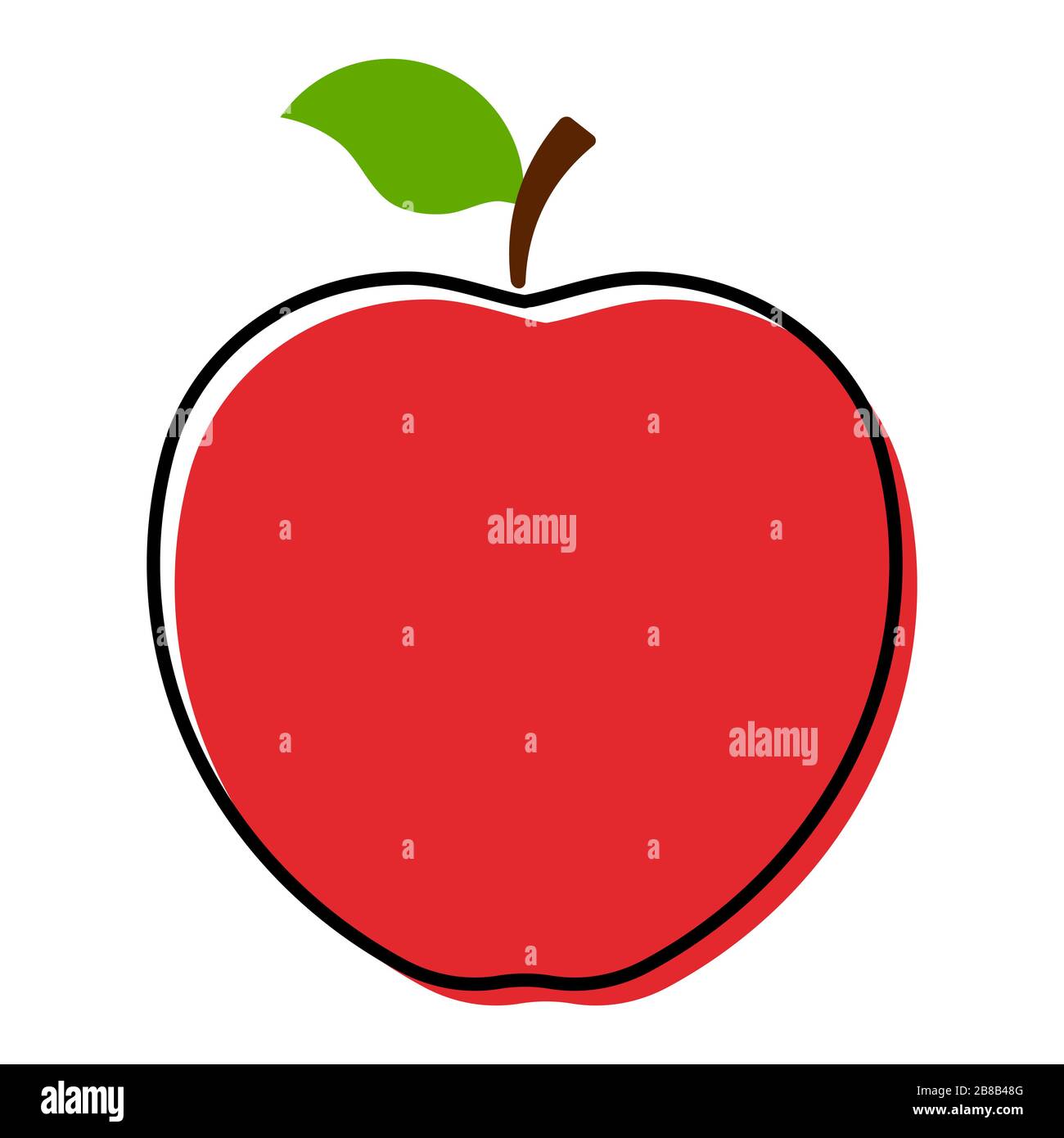 Apple icon. Red apple logo isolated on white background. Vector ...