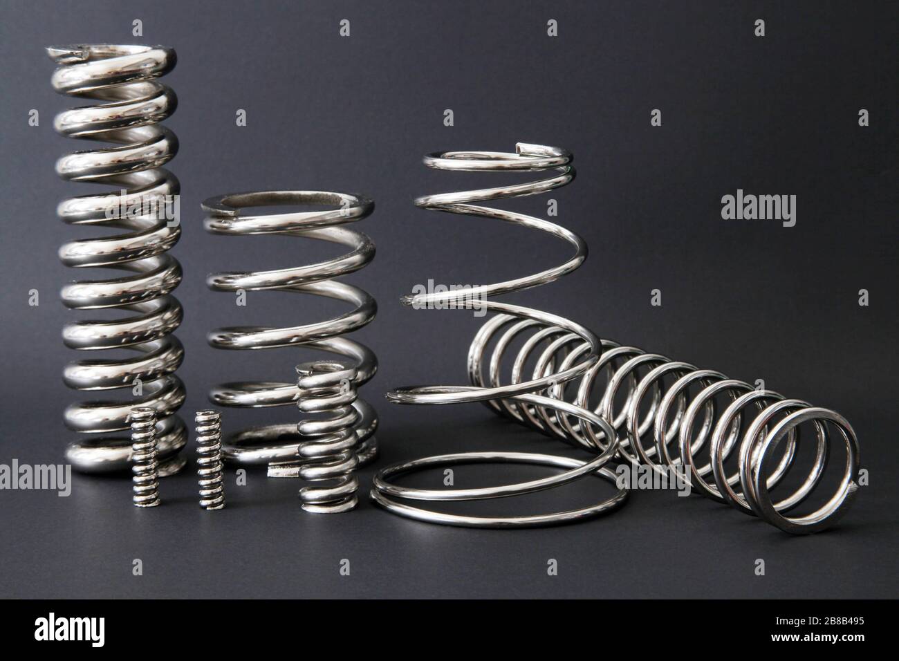 new metal springs texture background Stock Photo - Alamy
