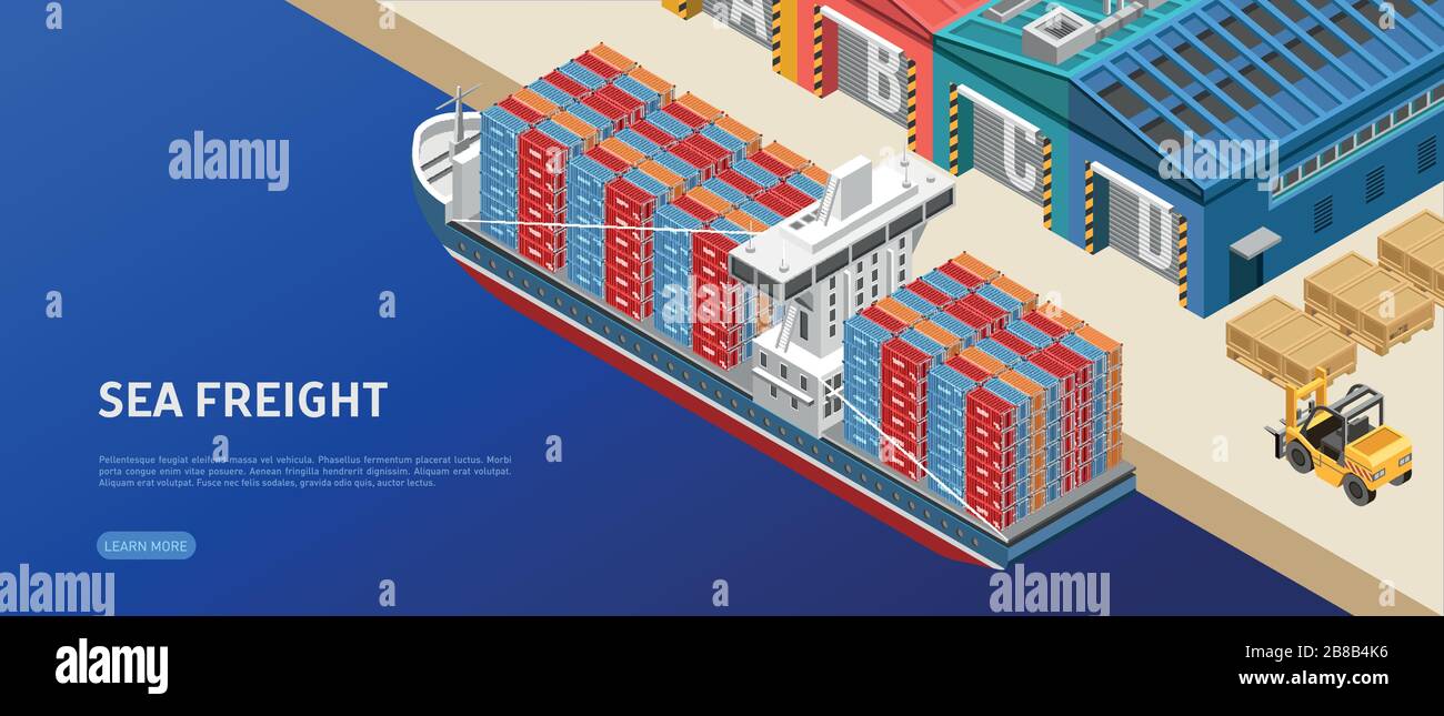 Cargo ship in floating dock Stock Vector Images - Alamy