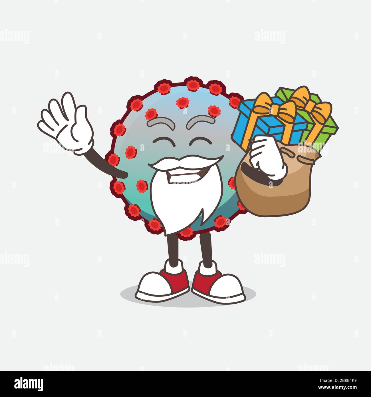 Corona Virus Mascot Character Vector Illustration Stock Vector Image ...