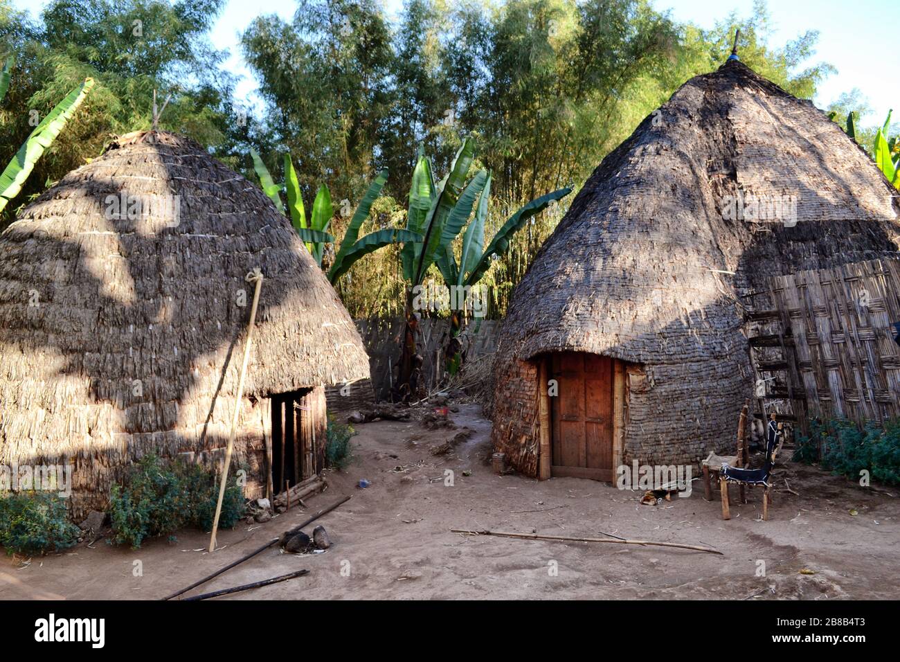 Traditional Dorze houses, Ethiopia Stock Photo - Alamy