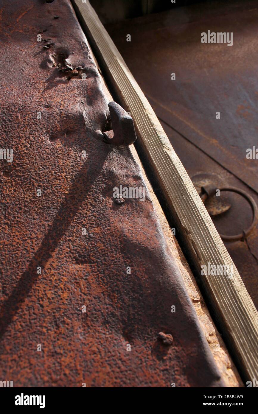 old and rusty metal door Stock Photo - Alamy