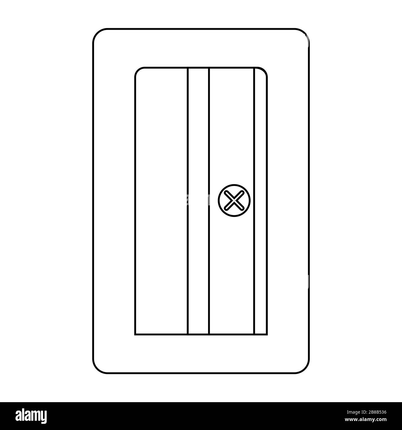 Outline pencil sharpener isolated on white background. Cartoon style ...