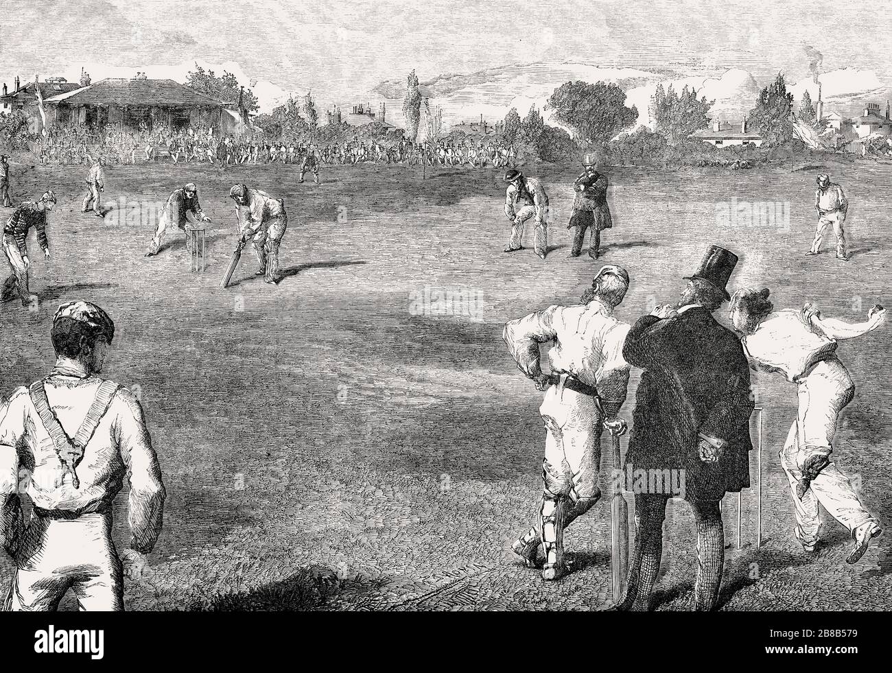 cricket ground, England, 19th-century Stock Photo - Alamy