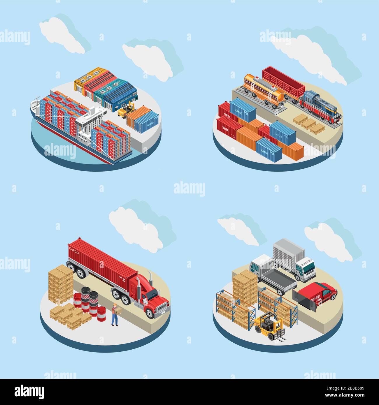 Freight depots Stock Vector Images - Alamy