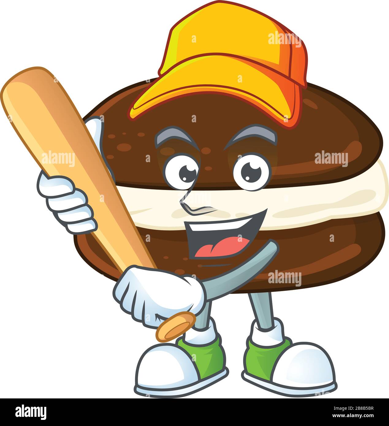 Cartoon design of whoopie pies having baseball stick Stock Vector Image ...