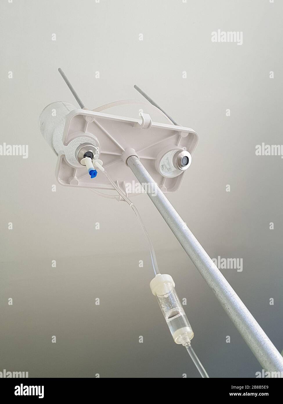 Medical intravenous dropper with medications in bottles bottled by the ...