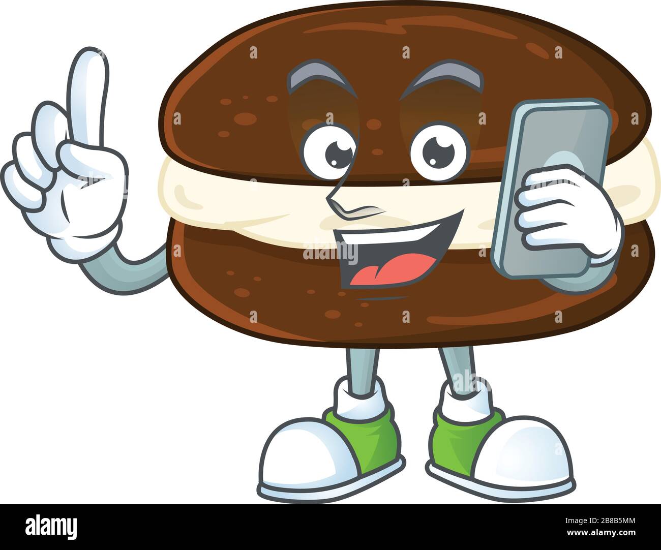 Cartoon illustration sweet whoopie chocolate Stock Vector Images - Alamy