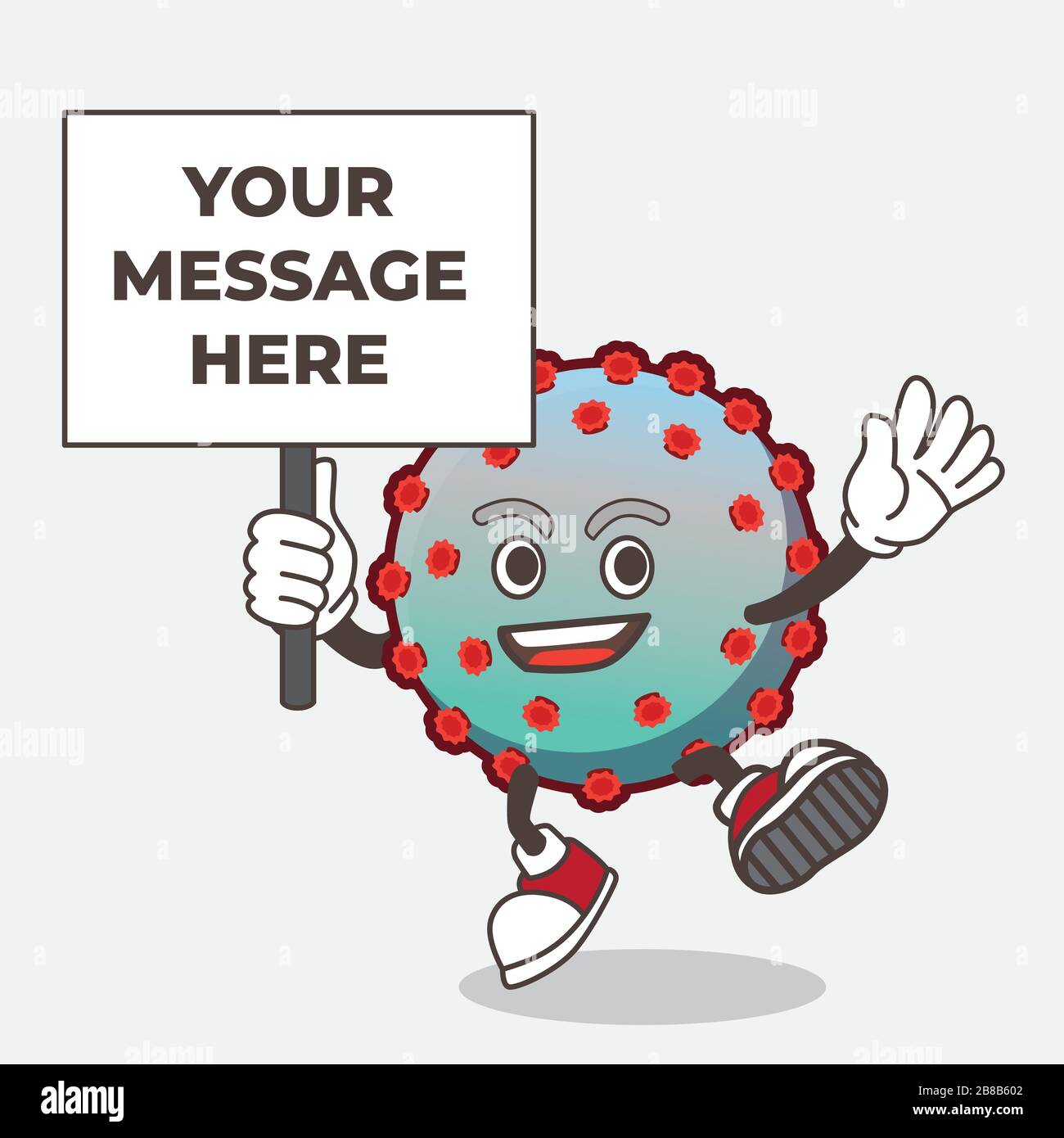 Corona Virus Mascot Character Vector Illustration Stock Vector Image ...