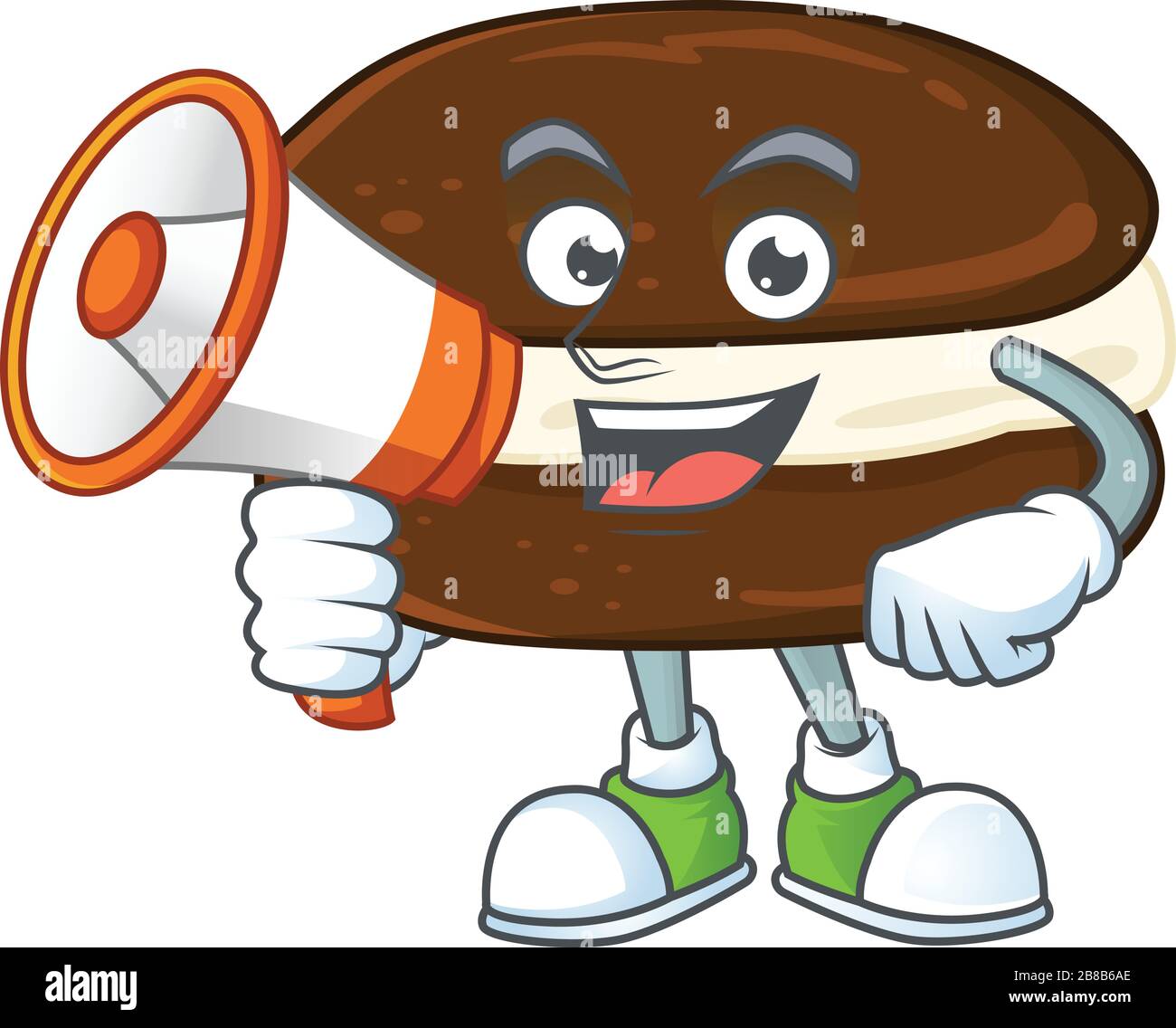Cartoon illustration sweet whoopie chocolate Stock Vector Images - Alamy