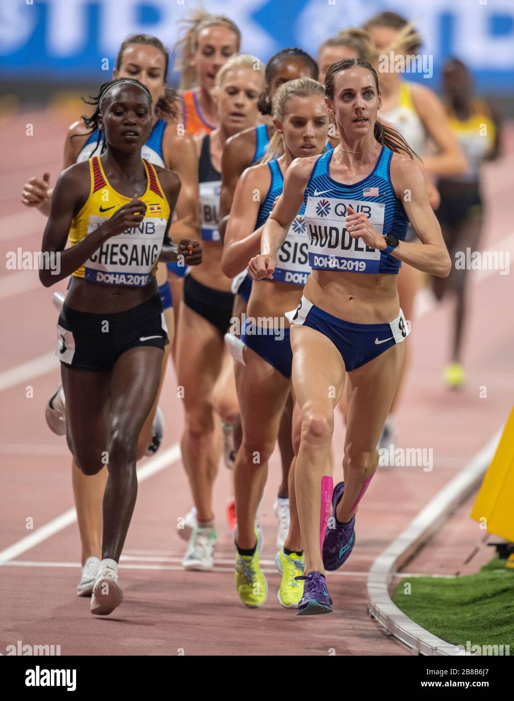DOHA - QATAR - SEP 28: Molly Huddle (USA) competing in the Women's 10 ...