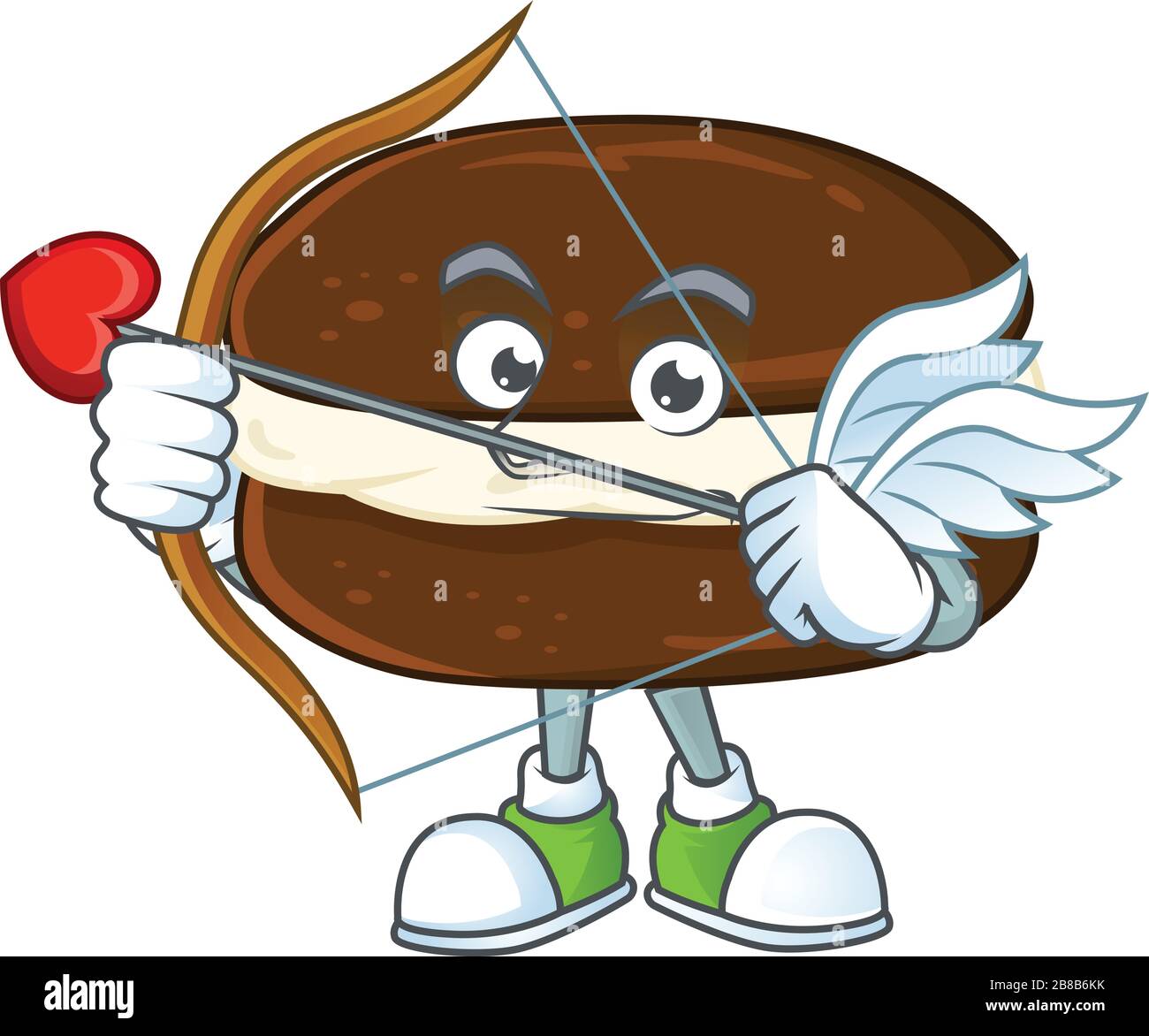 Cartoon illustration sweet whoopie chocolate Stock Vector Images - Alamy