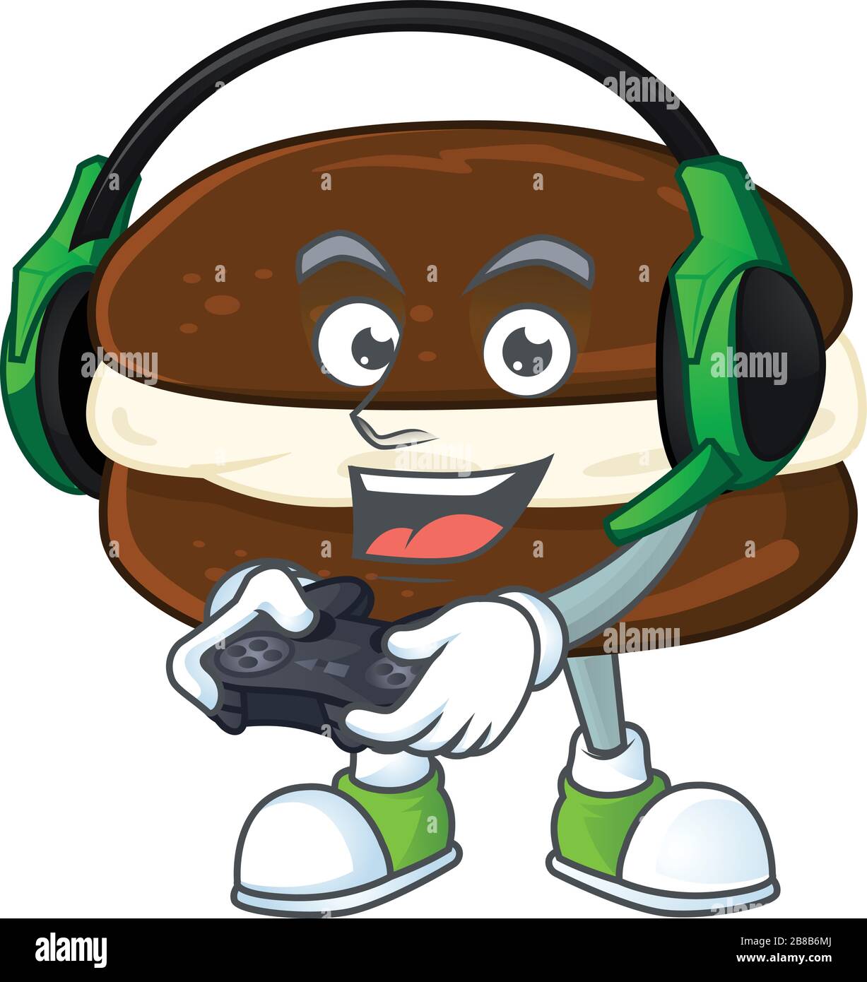 An adorable whoopie pies in Sailor cartoon character with white hat ...