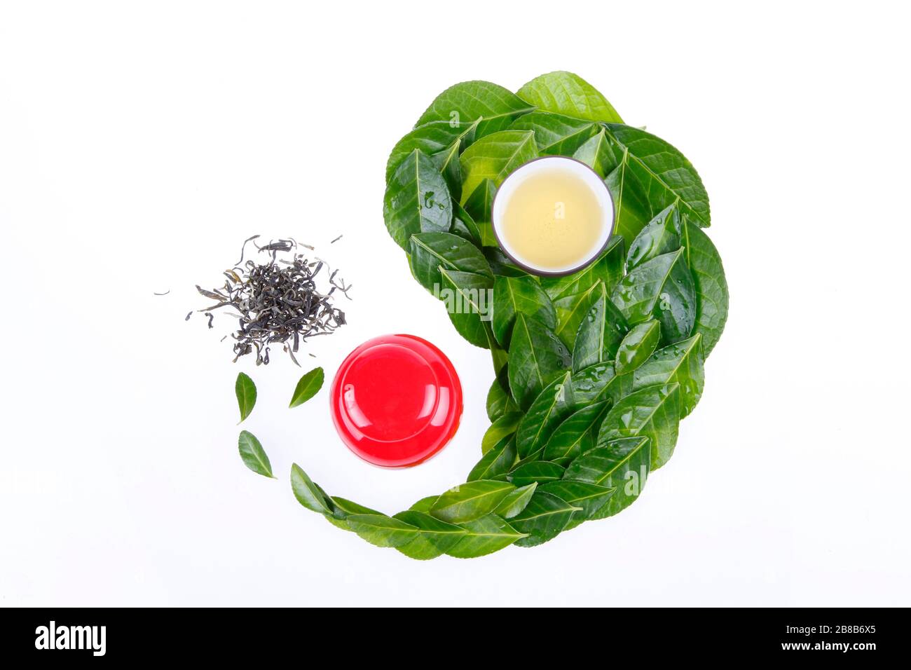 China's tea on a white background Stock Photo - Alamy