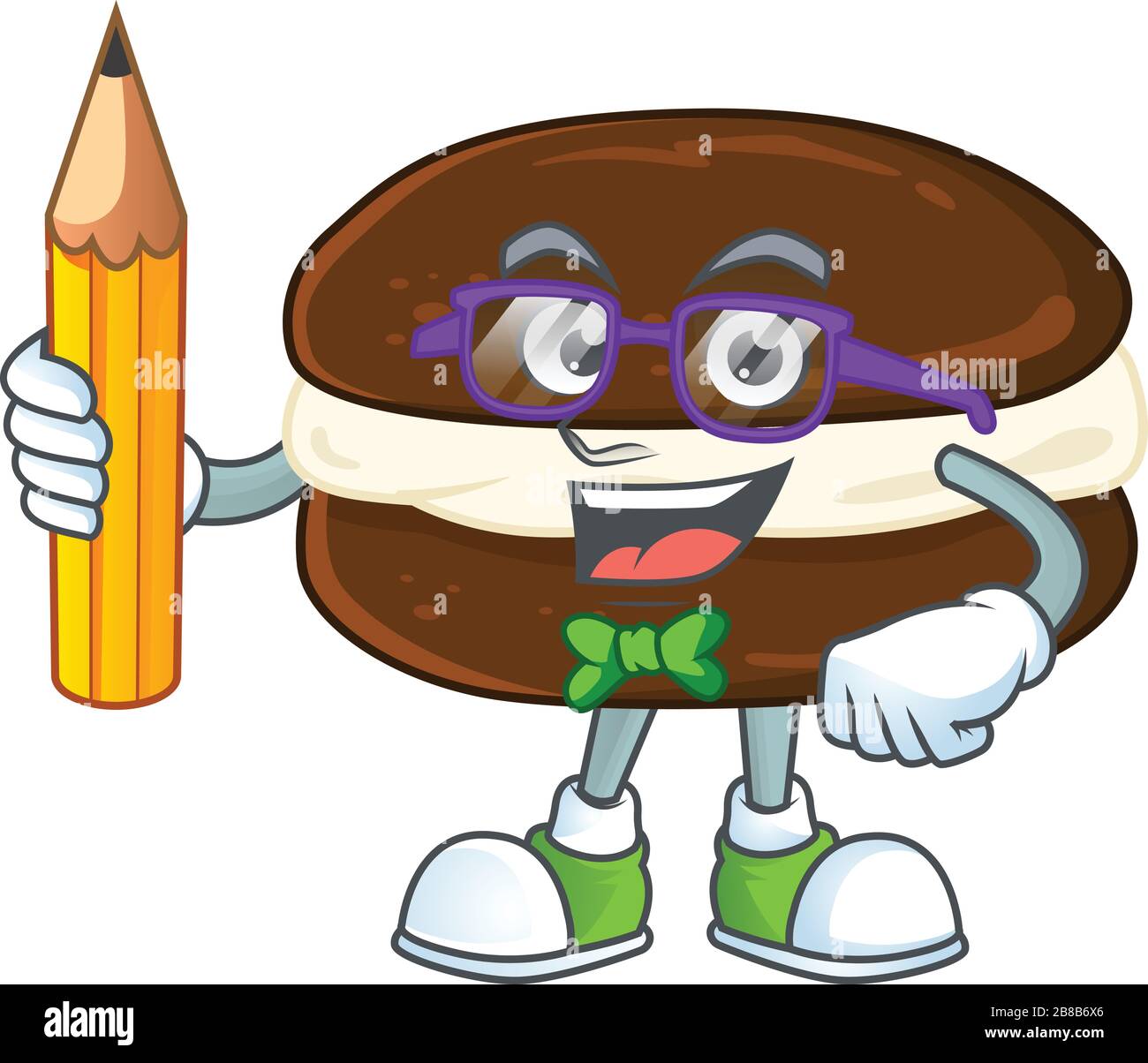 Cartoon illustration sweet whoopie chocolate hi-res stock photography ...