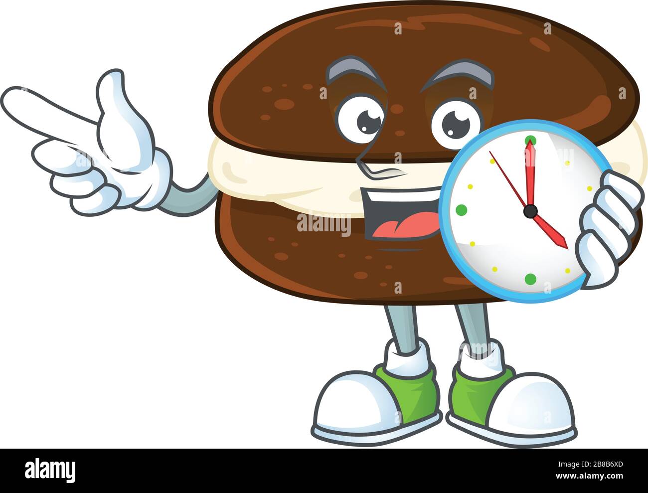 Cartoon illustration sweet whoopie chocolate hi-res stock photography ...