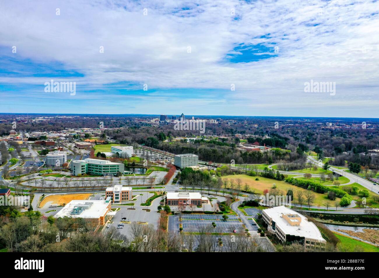 Greensboro city skyline downtown hi-res stock photography and images ...
