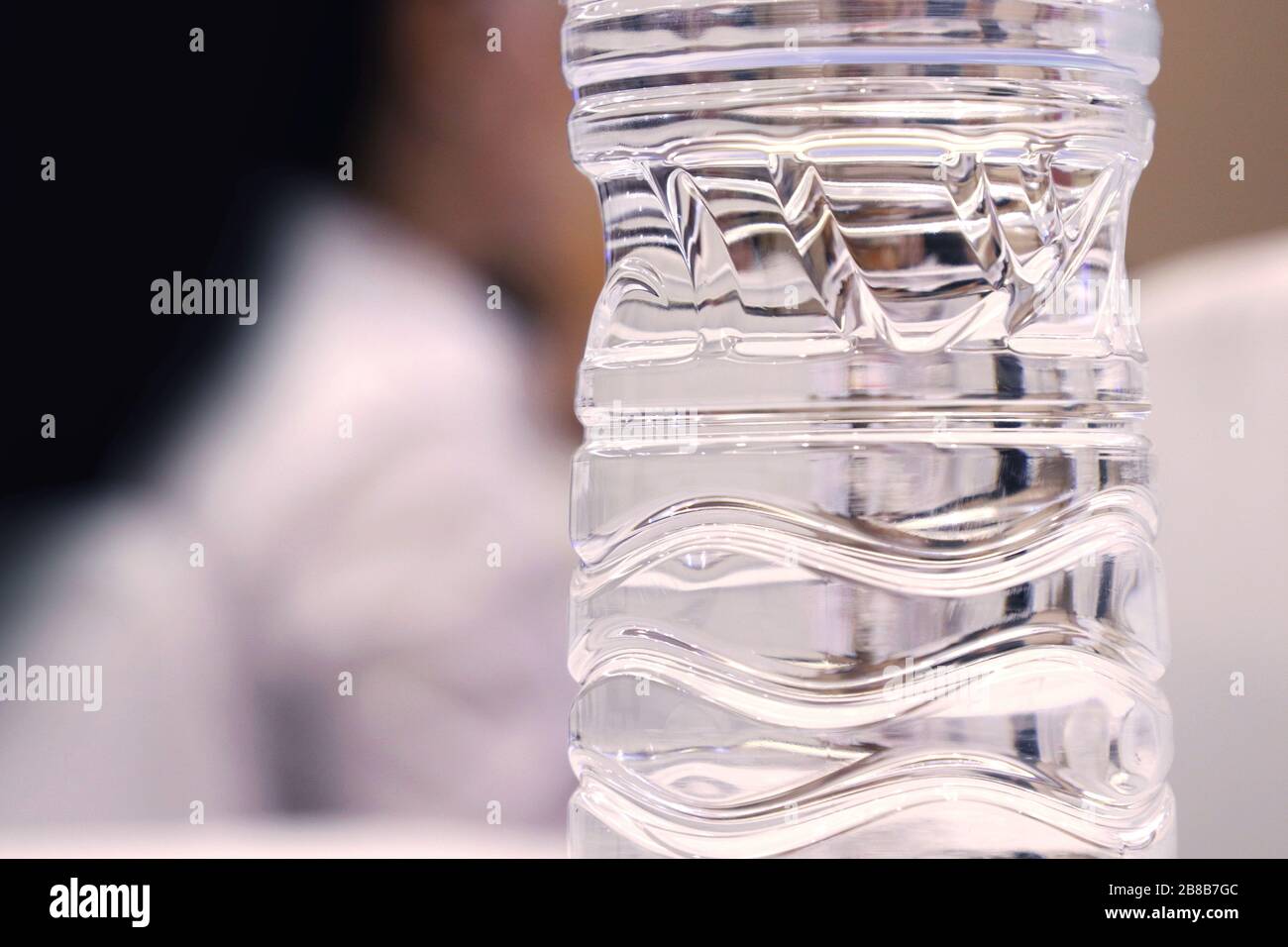 Clear Water Bottle, Transparent plastic surface closeup, Plastic ...