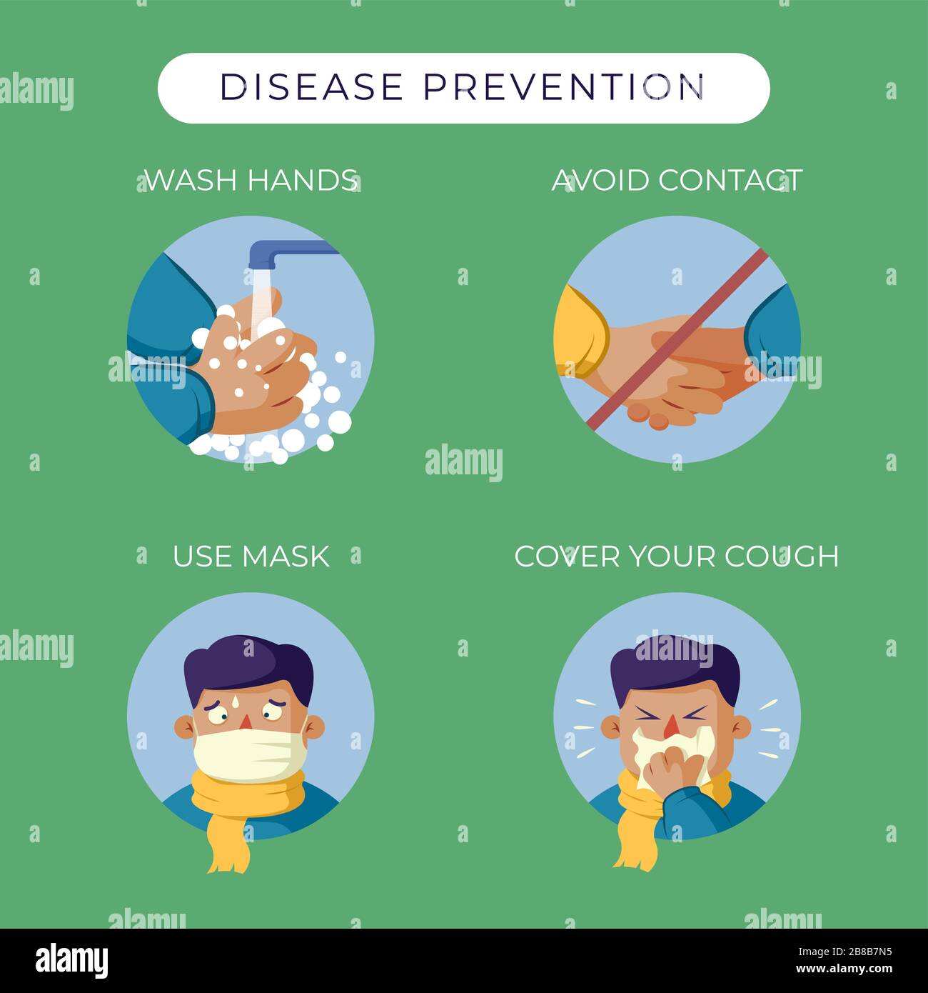 Disease Prevention infographic illustration related to illnes. Set of ...