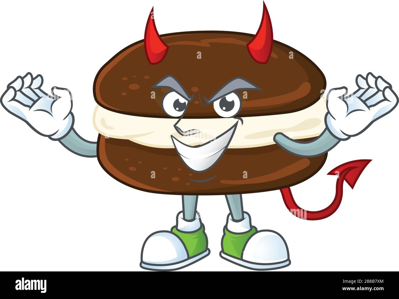 Cartoon picture of whoopie pies in devil cartoon character design Stock ...