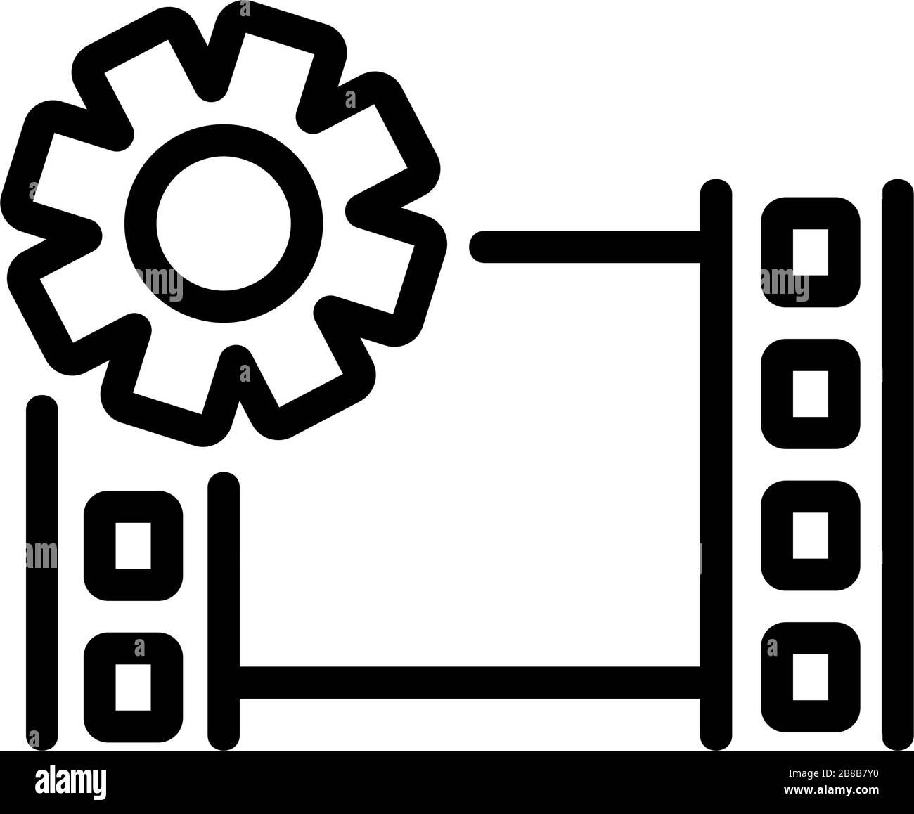 setup video icon vector outline illustration Stock Vector Image & Art ...