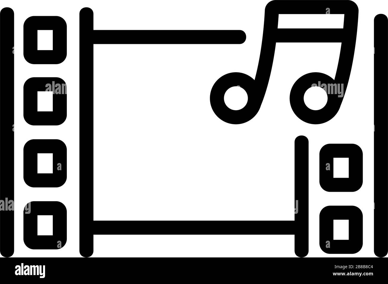 audio installation icon vector outline illustration Stock Vector Image ...
