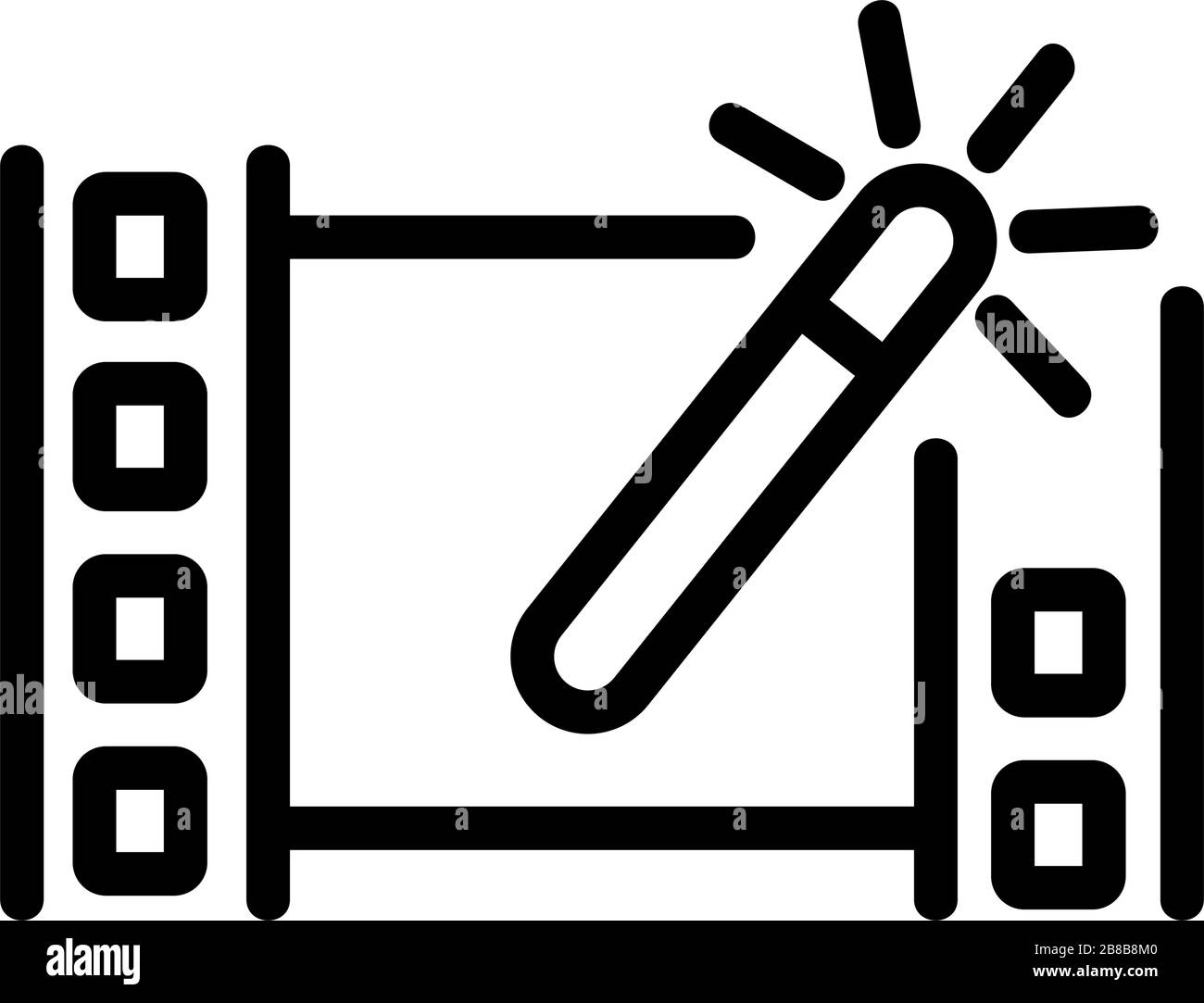setup video icon vector outline illustration Stock Vector Image & Art ...
