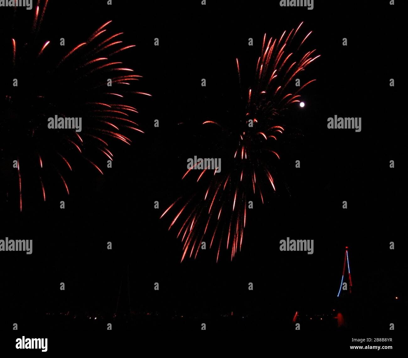 Beautiful traditional fireworks display during the local Maltese ...